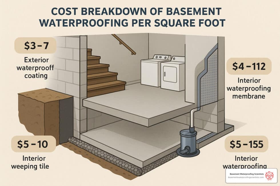 basement waterproofing cost per square foot: 2025 Top Value Guide